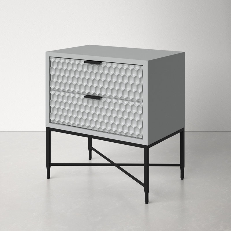 Capra 2 Drawer Nightstand Sky Gray